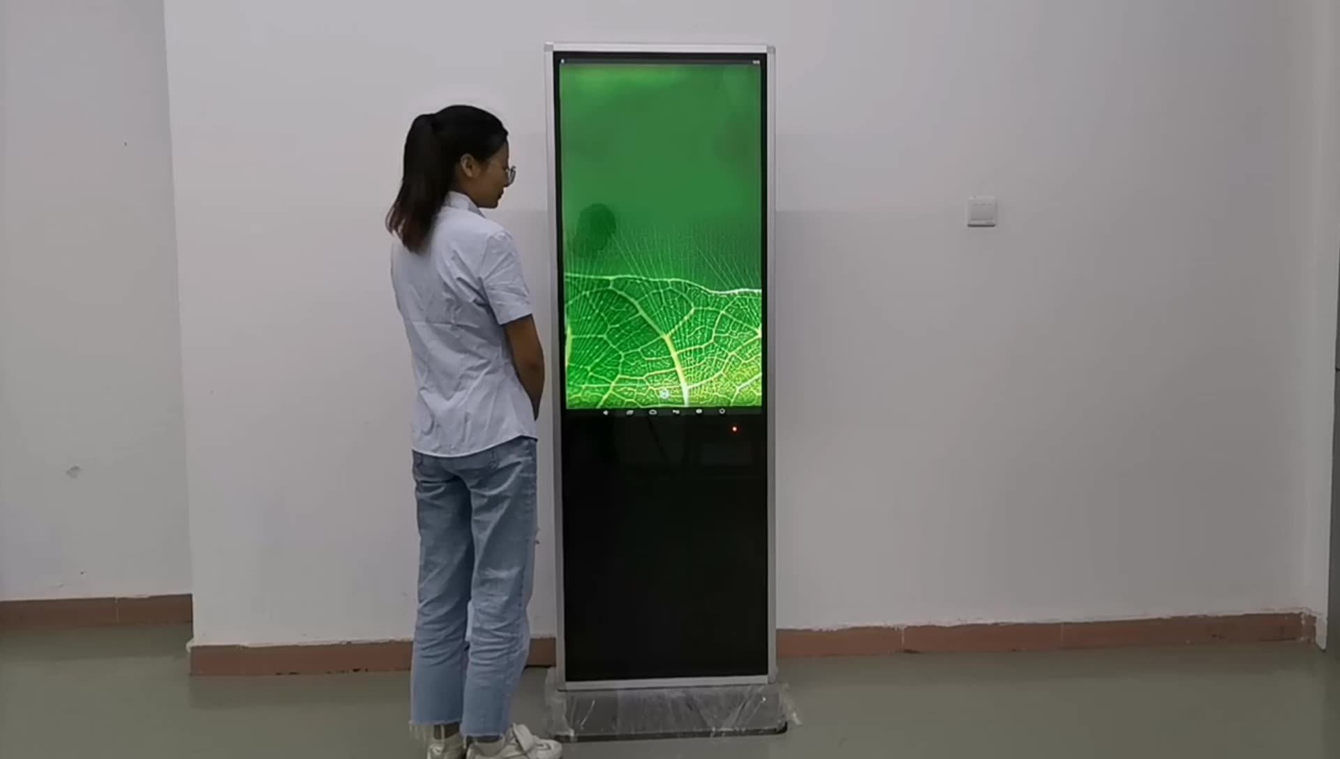 Digital Standee Touch 50 Inch Display Kiosk Floor Stand Totem Display ...