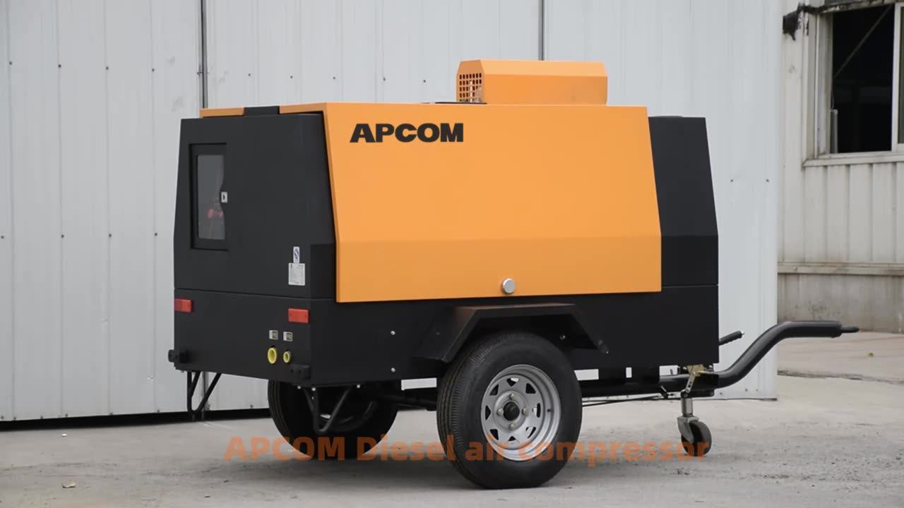 Apcom 300 Cfm Air Compressor 8bar 10bar 14bar Diesel Engine Air ...