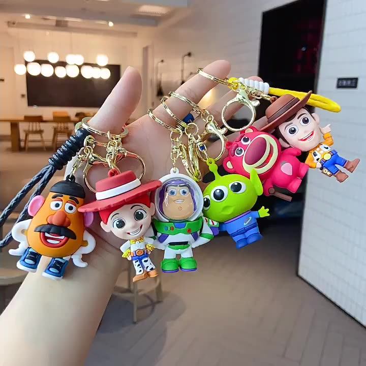 New 3d Doll Pendant Keychains Lovely Cartoon Toystory Buzz Light Year ...