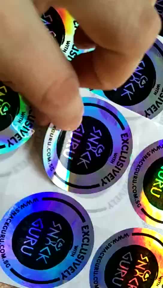 Customized Anti-faking Rainbow Film Security Hologram Label Laser ...