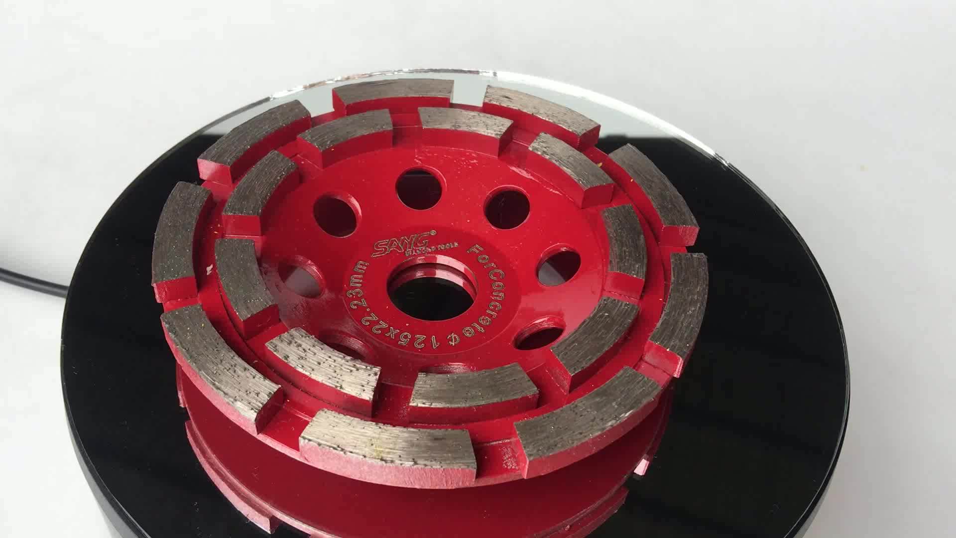 Diamond Double Row Cup Wheel Grinding Wheel Abrasive Disc For Concrete ...