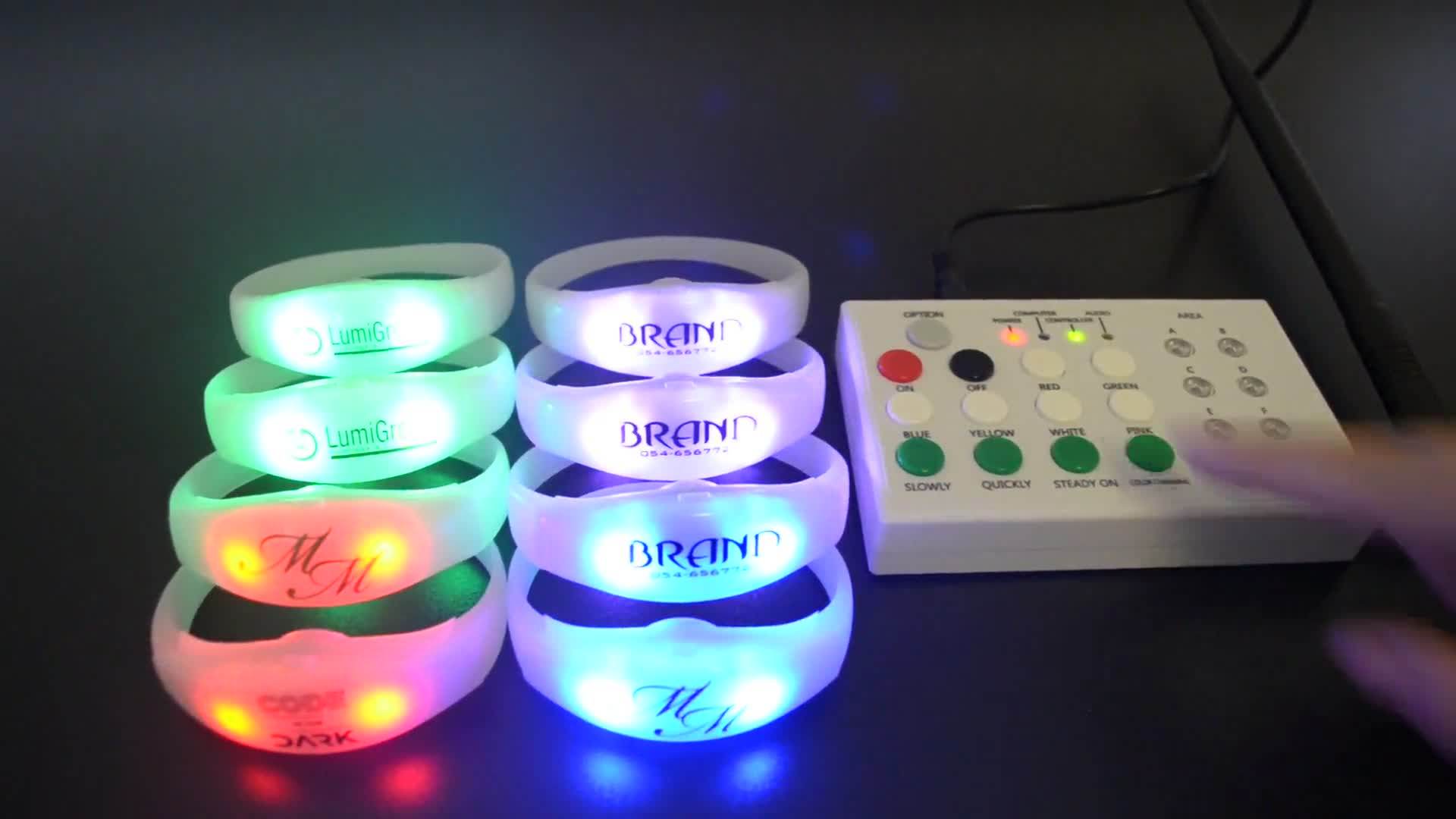 Wireless Remote Controlled Led Silicone Wristband For Music Event Live ...