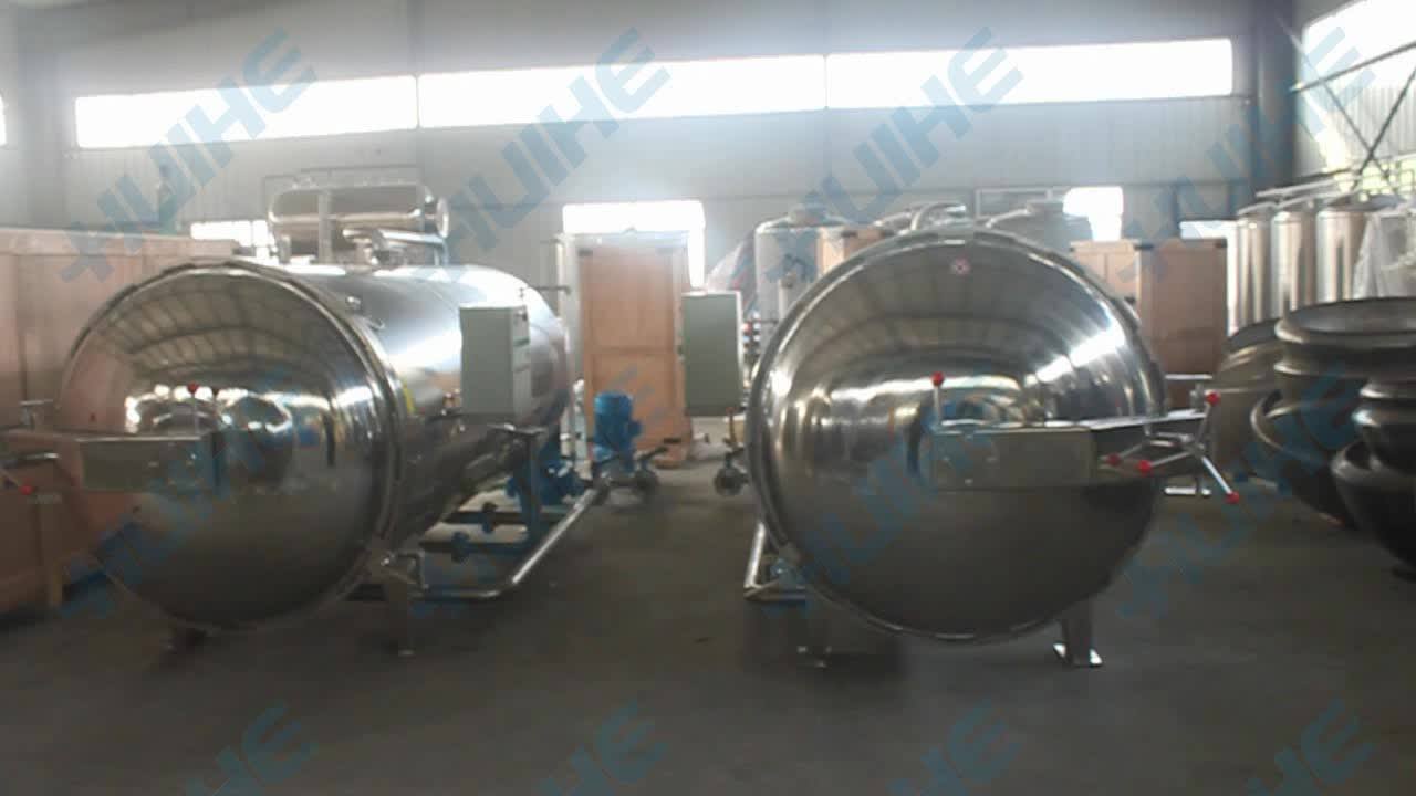Semi-auto Industrial Horizontal Steam Autoclave Retort Machine Food ...