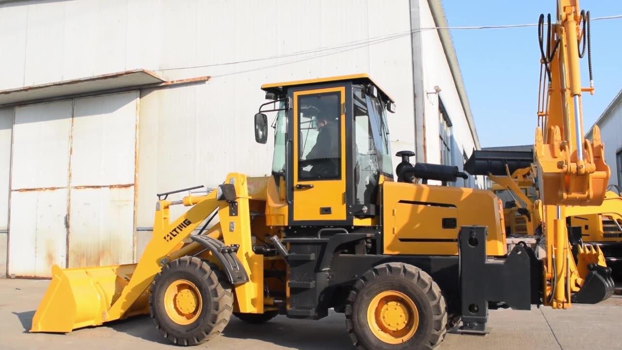 Hot Sale Retroexcavadora Four Wheel Steering Tractor Backhoe Loader ...