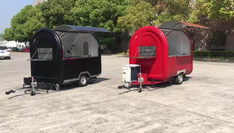 Unique Design Mobile Chinese Mini Food Truck With Canopy Yellow Color ...