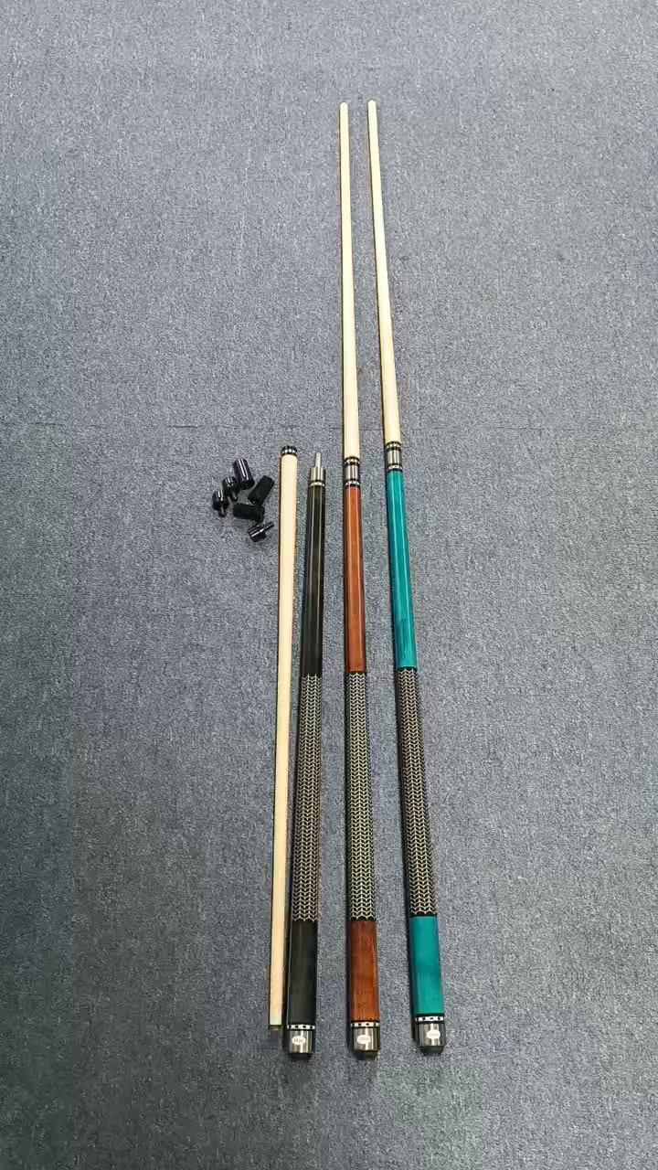 Premium Canadian Maple Wood Radial Pin 1/2 Billiard Pool Cue 3 Colors ...