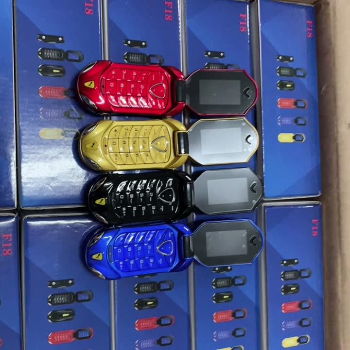 F18 Mini Car Key Shape Student Flip Mobile Phone Childrend's Toy Mini ...