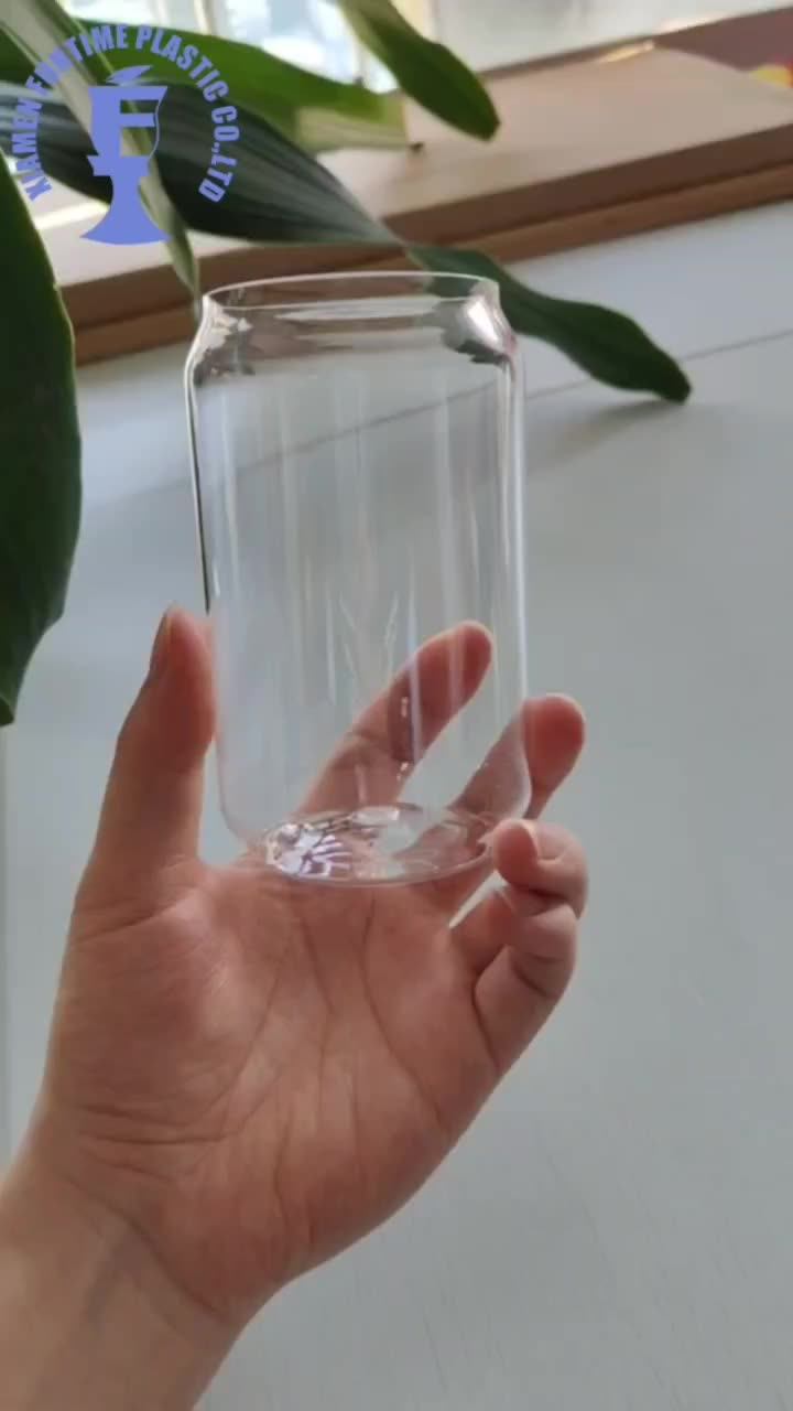 Prime 12oz/16oz Plastic Clear Soda Beer Can Tumblers Clear Tritan Drink ...