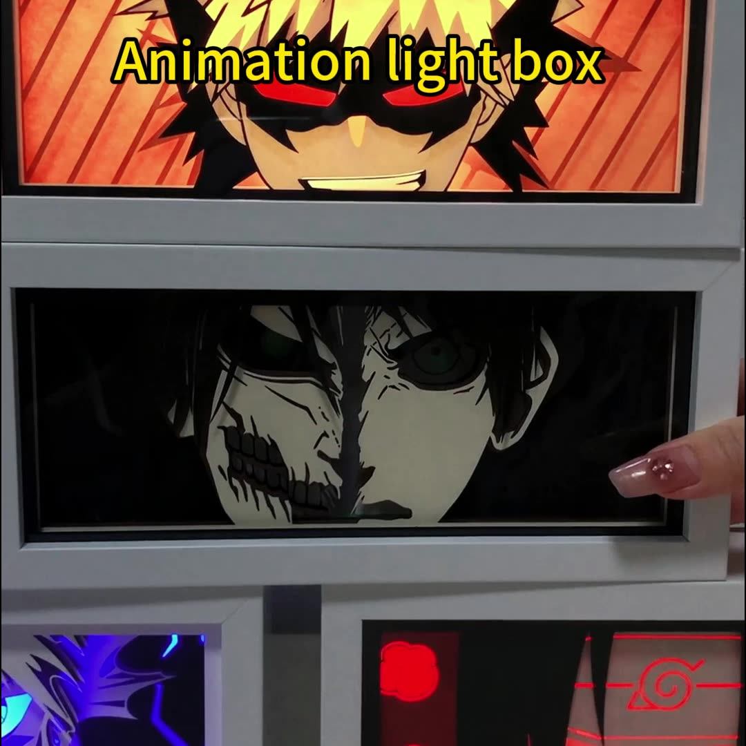 Demon Slayer One Pieces Custom Anime Light Box Handmade Anime Led Paper ...