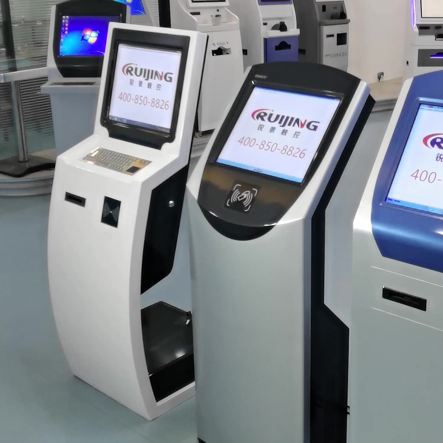 With Qr Scanner Id Reader Printer Camera 43" Touch Payment Kiosk ...