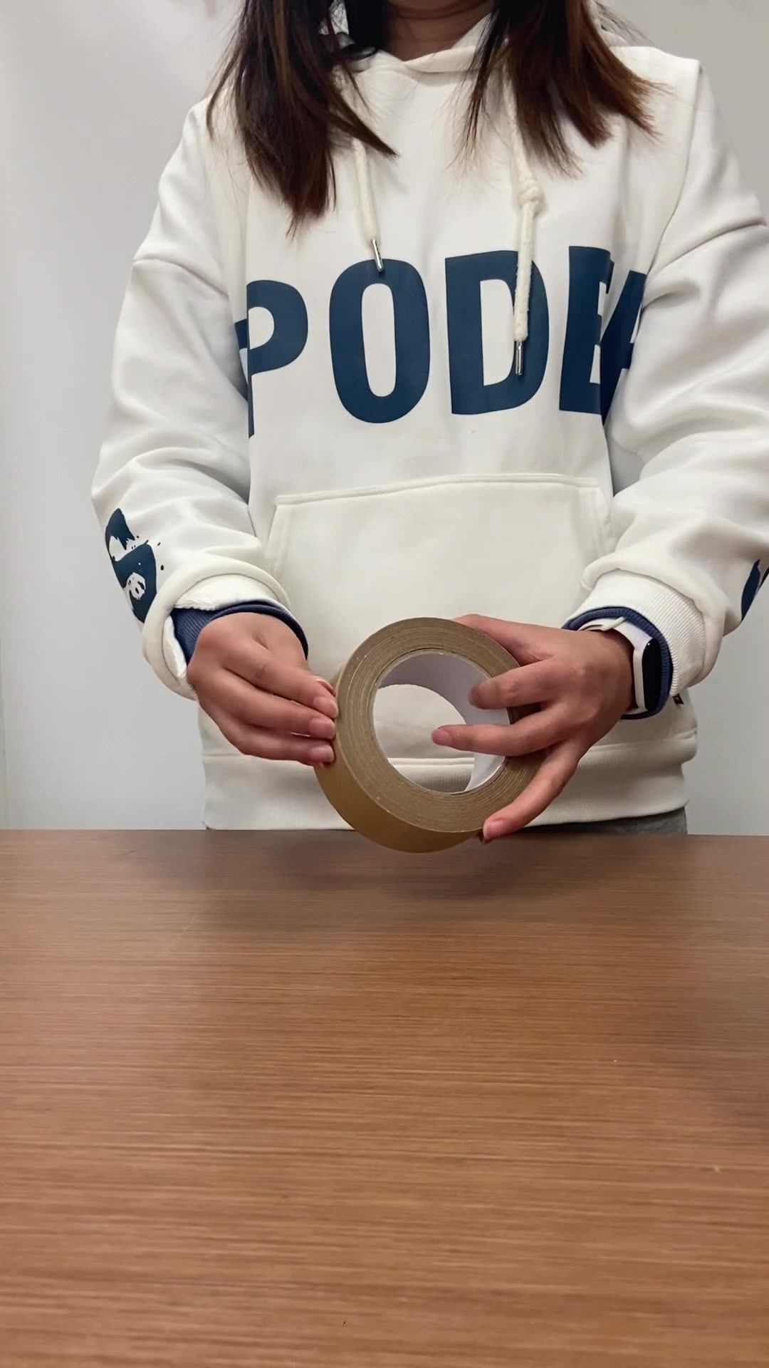 Strong Natural Rubber Paper 70g Custom Gummed Self Adhesive Brown Kraft ...