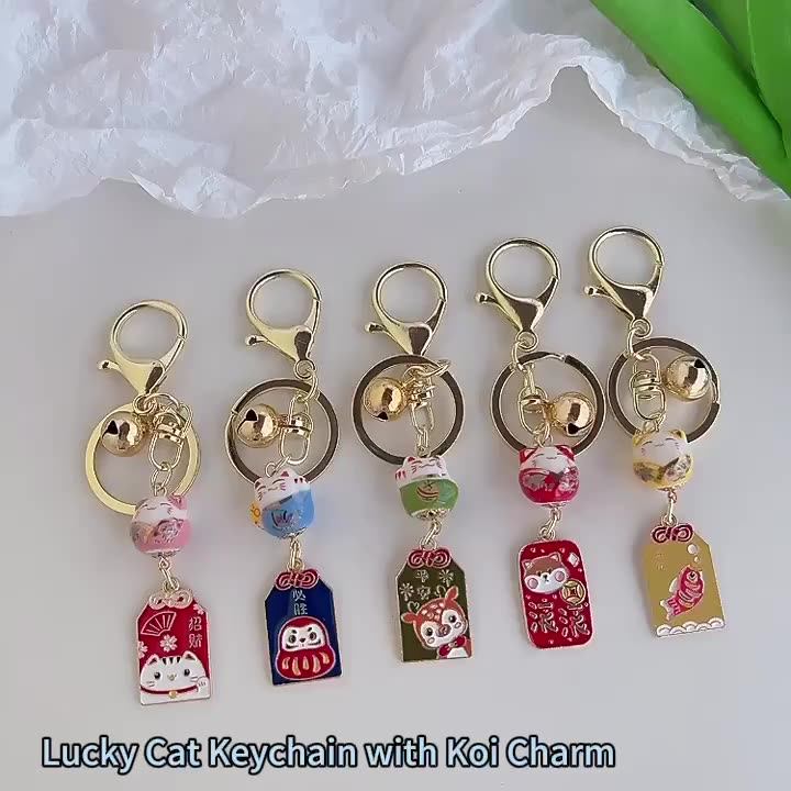 Wealth Fortune Money Bag Ceramic Japanese Maneki Neko Lucky Beckoning ...