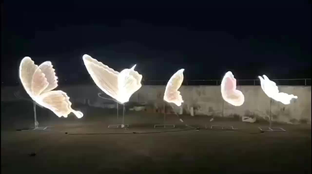 J-284 Wholesale Led Giant Lighting Butterfly For Wedding Party Floral ...