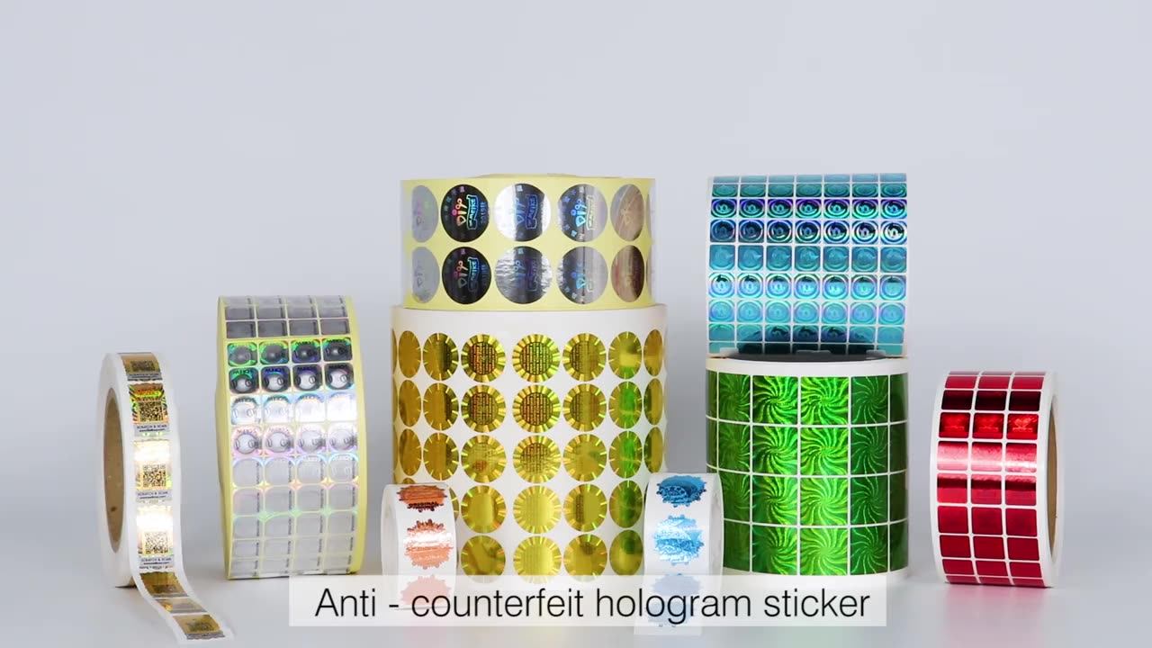 Custom Printing Scratch Off Serial Number Security Hologram Sticker Qr ...