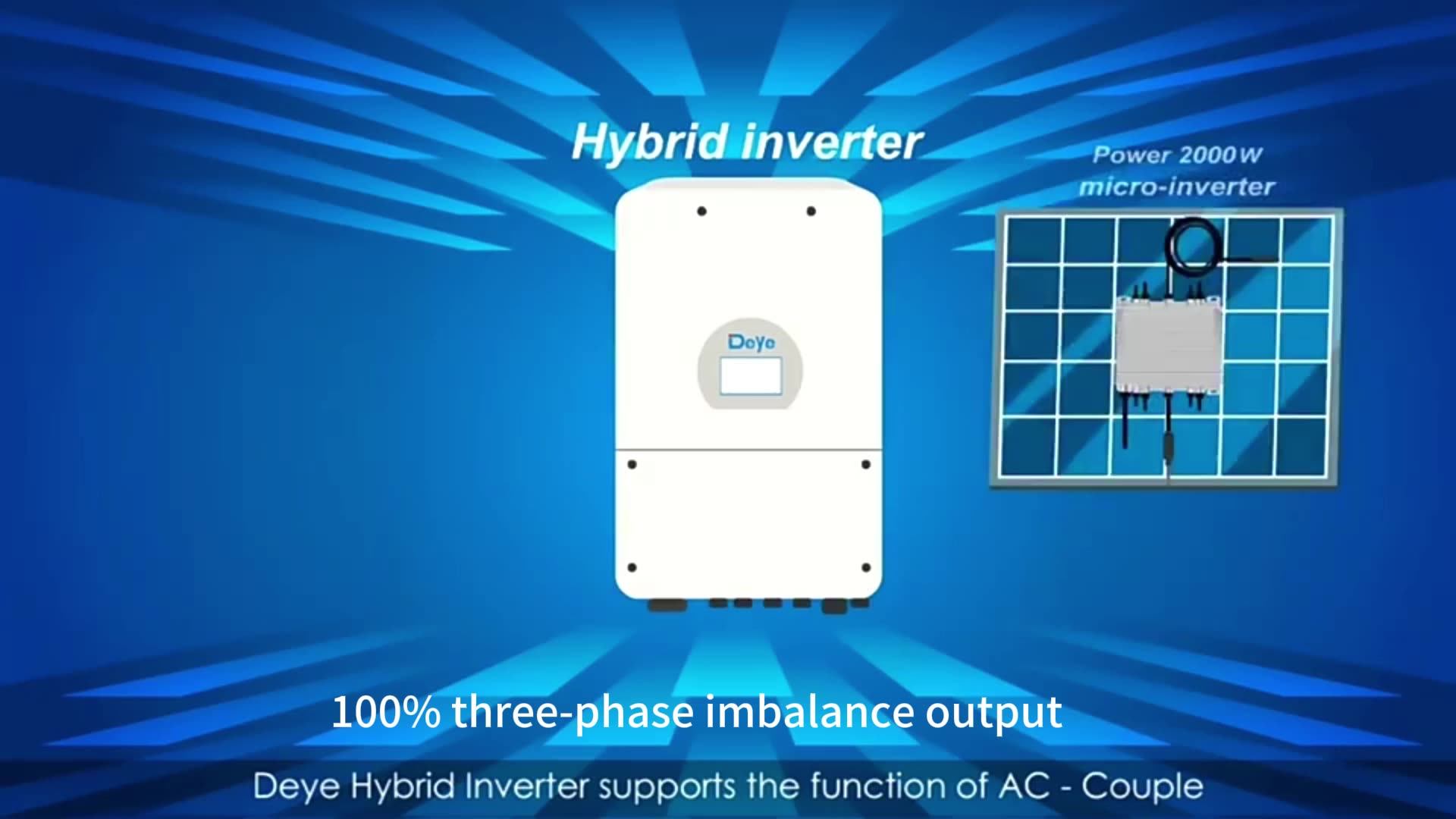 Deye High Voltage Battery Hybrid Inverter 50kw 3 Phase 400v Hybrid ...