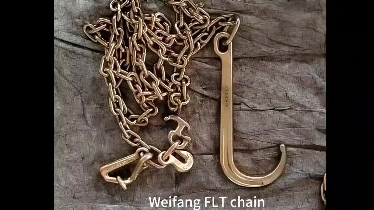 Yellow Galvanized Tow Truck Chains Transport Chain G70 Towing Chain for ...