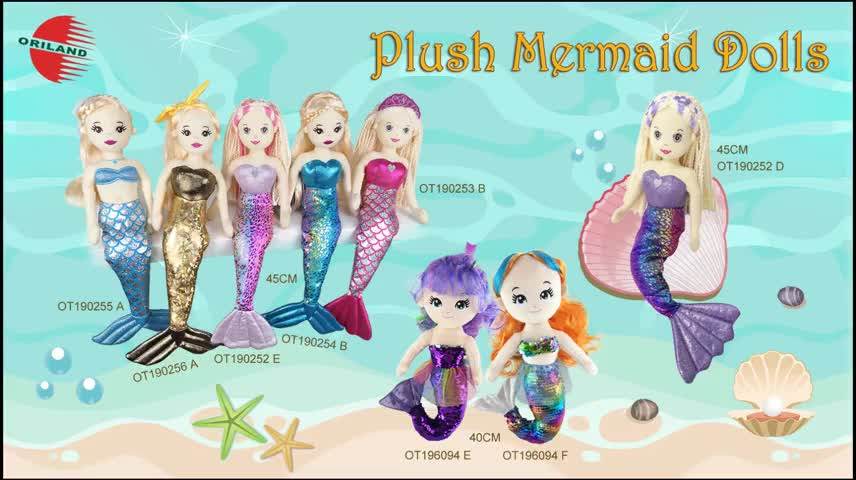 New Design Pretty Fancy Soft Stuffed Mermaid Plush Girl Rag Doll Toys ...