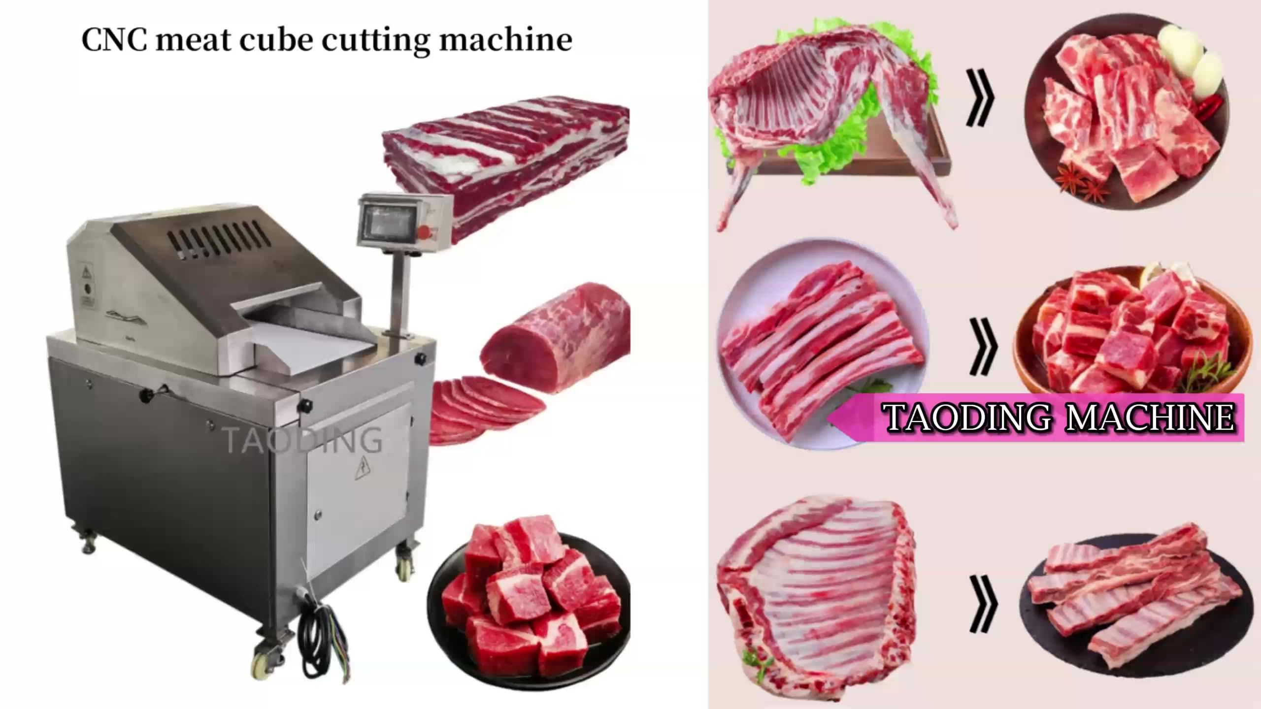 Commercial Cnc Electric Beef Cutting Machine Meat Block Cube Cutting ...