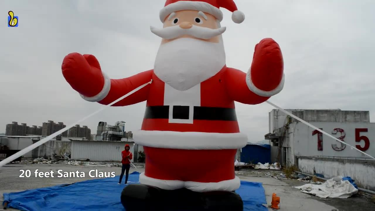 20ft Christmas Inflatable Santa,Outdoor Inflatable Christmas ...