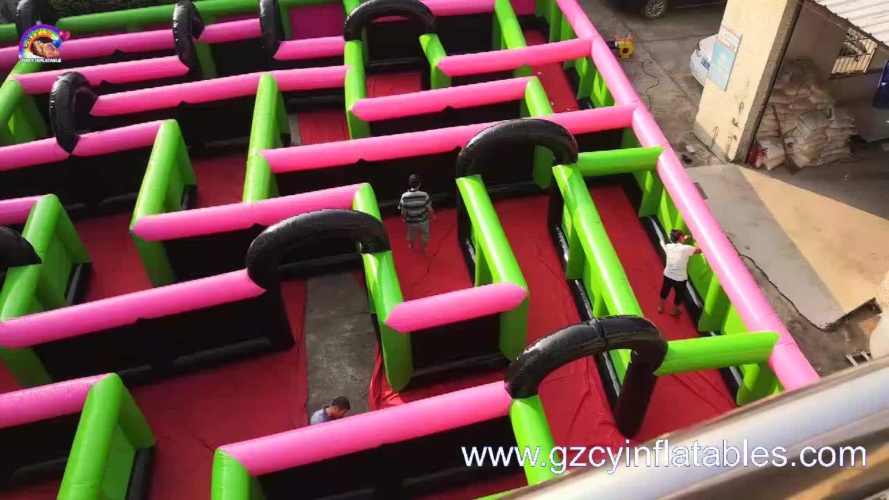 Newest Inflatable Maze Games Outdoor Playground 0.55mm Pvc Trampoline ...