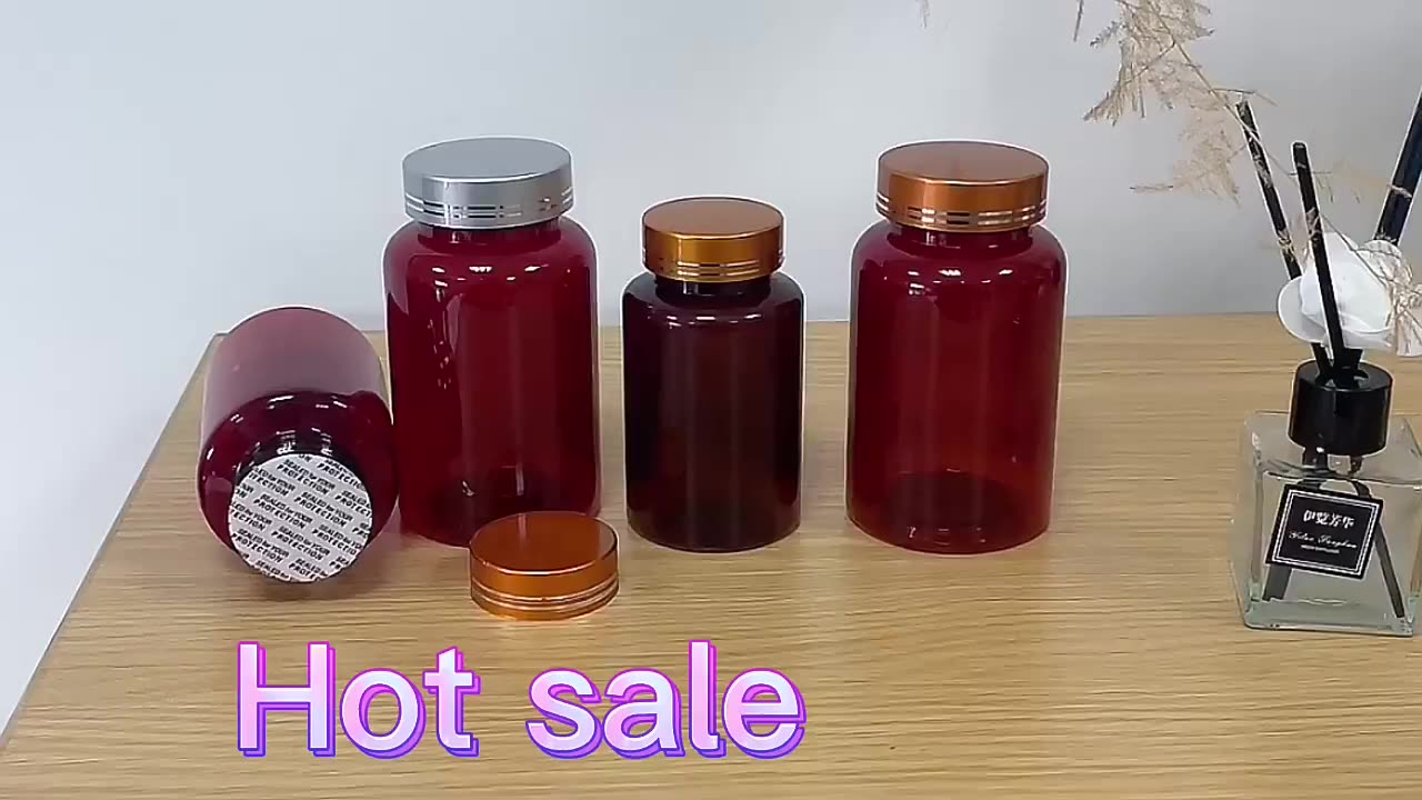 Plastic Pill Bottles 100ml Pet Pharmaceutical Capsule Pill Bottle With Seal Medicine Vitamin ...