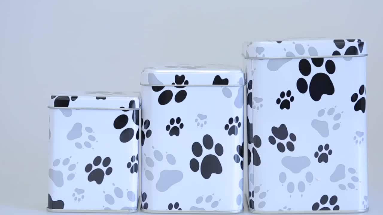 Paw Print Tins Urn Pet For Pet Ashes-4-piece Suits - Buy Tin Pet Urns ...