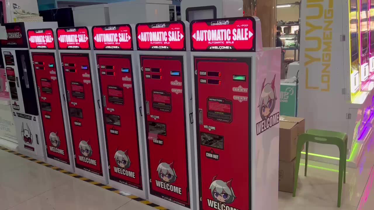 Amusement Park Coin Operated Changer Coin 2 Doors Automatic Token ...