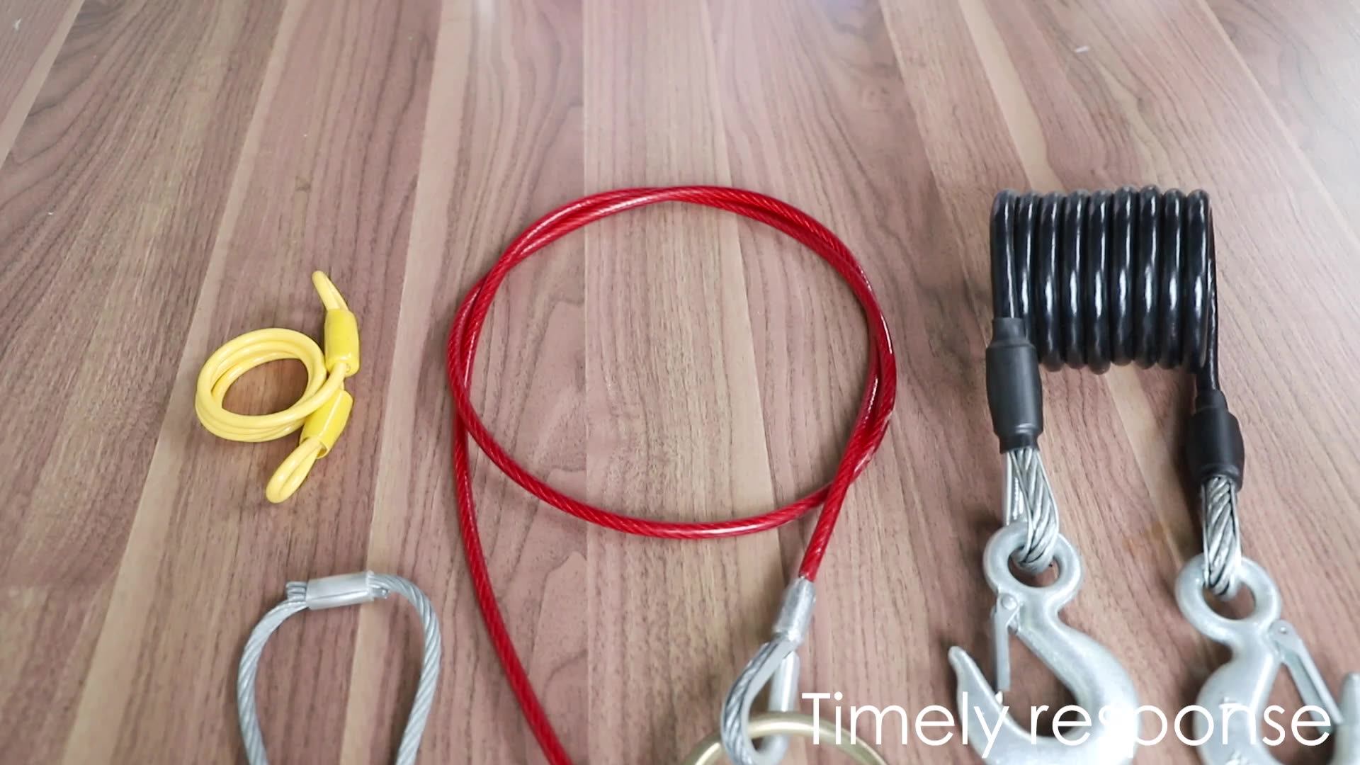 Green/yellow Pvc/vinyl Coated Spring Steel Wire Rope 6.0mm - Buy Spring ...