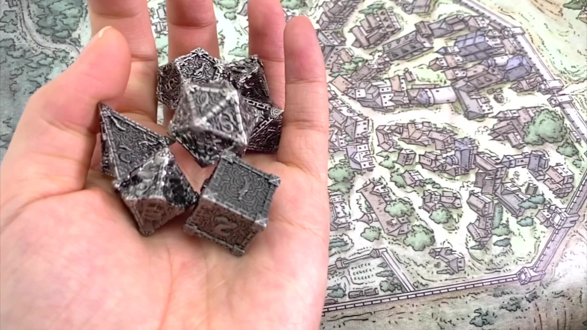 Udixi Brushed Patinal Metal Dice Dagger Of Venom Metal Dnd Dice Set ...