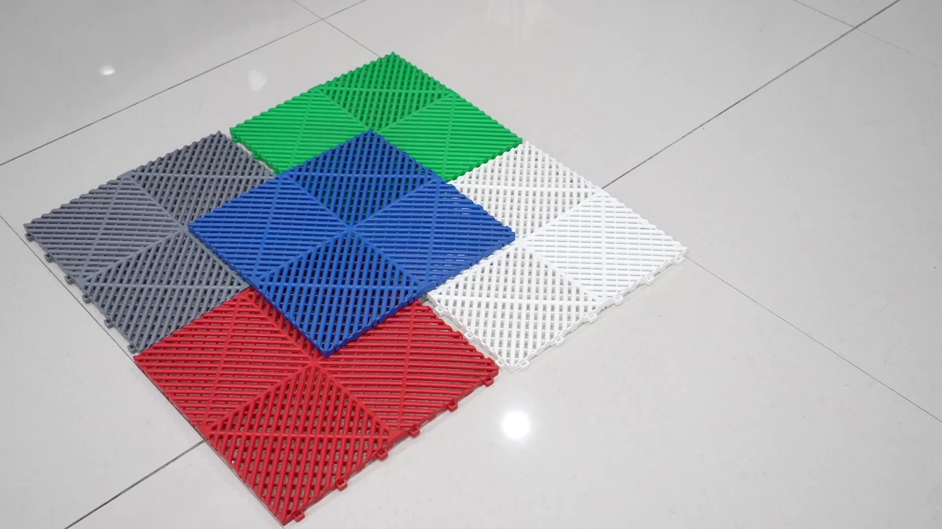 Pp Garage Floor Tile In Interlocking Plastic Grid Floor For Auto ...