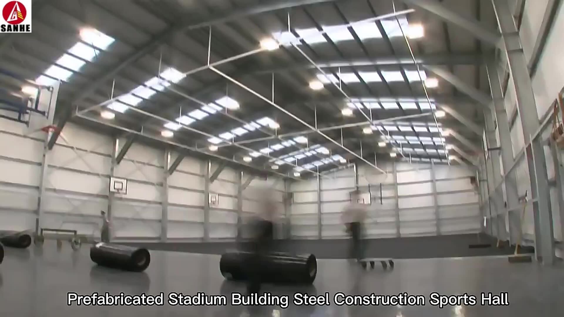 Metal Gymnasium Building Prefab Fustal Stadium Design Steel Structure ...