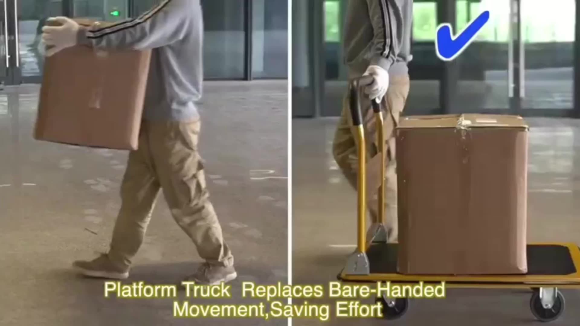 Electric Platform Carrier Folding Hand Truck Cage Cart Foldable Push ...