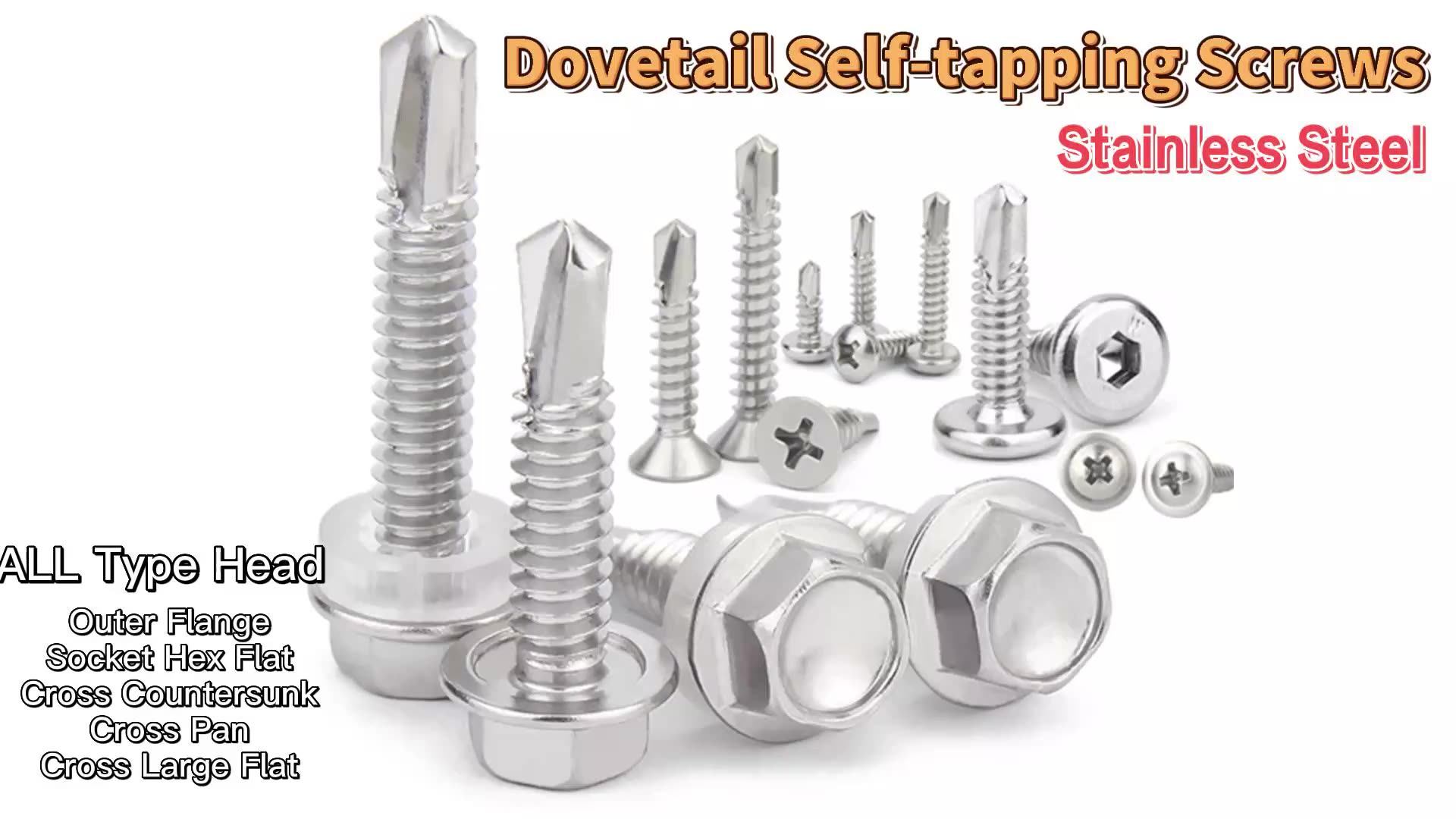 304/316/410 Stainless Steel Outer Hexagon Drilling Screws Self Tapping ...