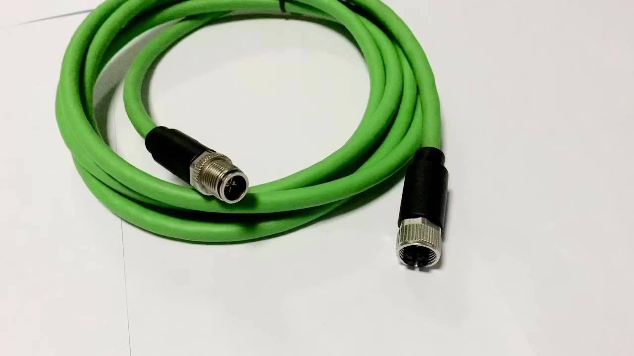 Waterproof M12 X Code 8pin Connector Cable Ip67 M12 Male To Female X ...