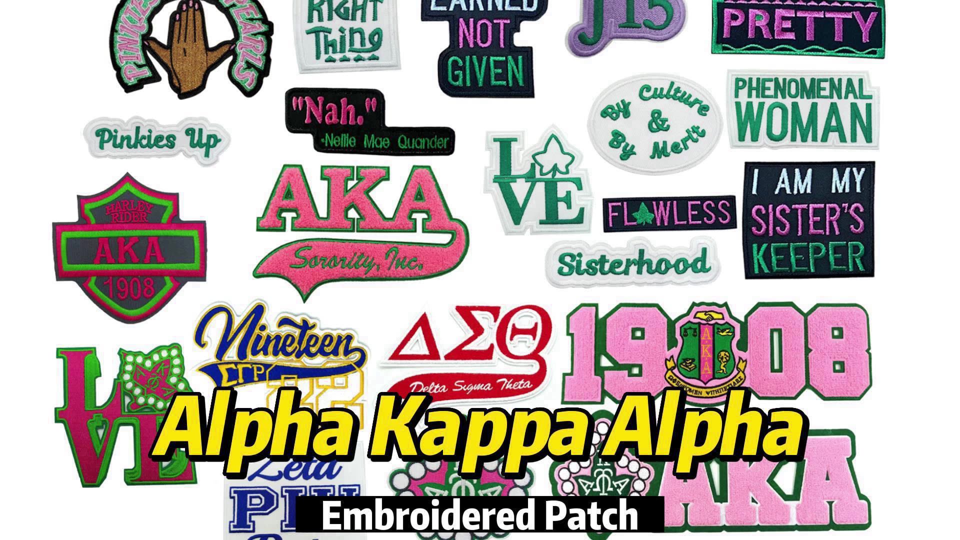 Alpha Kappa Sorority,Inc Crest Chenille Embroidery Iron On Large Patch ...