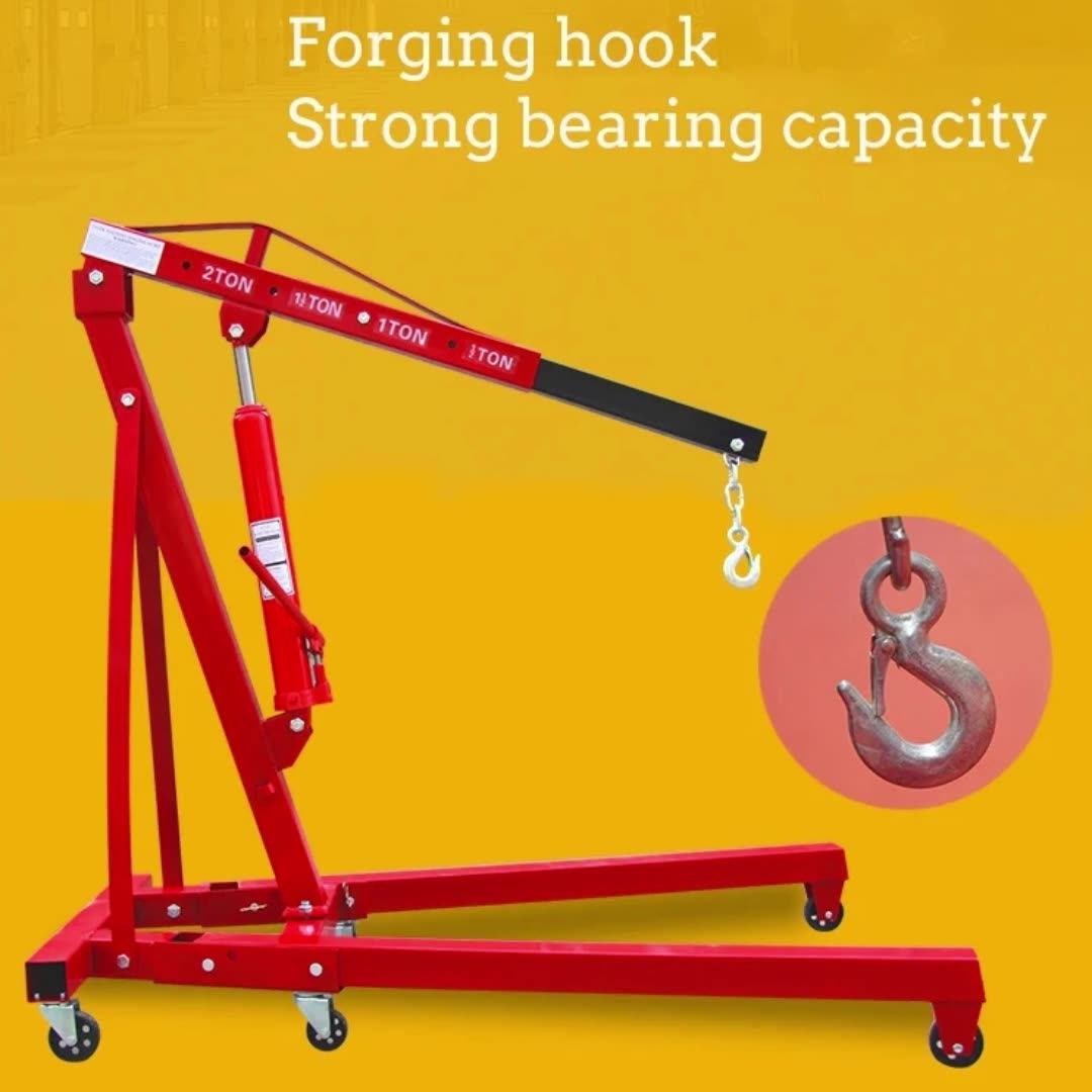 1ton 2 Ton Heavy Duty Engine Hoist Lift Foldable Hydraulic Engine Crane ...