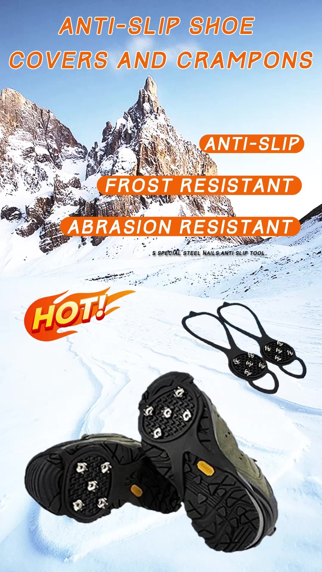 2 Pairs Anti-slip Claw Nails,Ice Cleats Climbing Shoes Spikes Grips ...