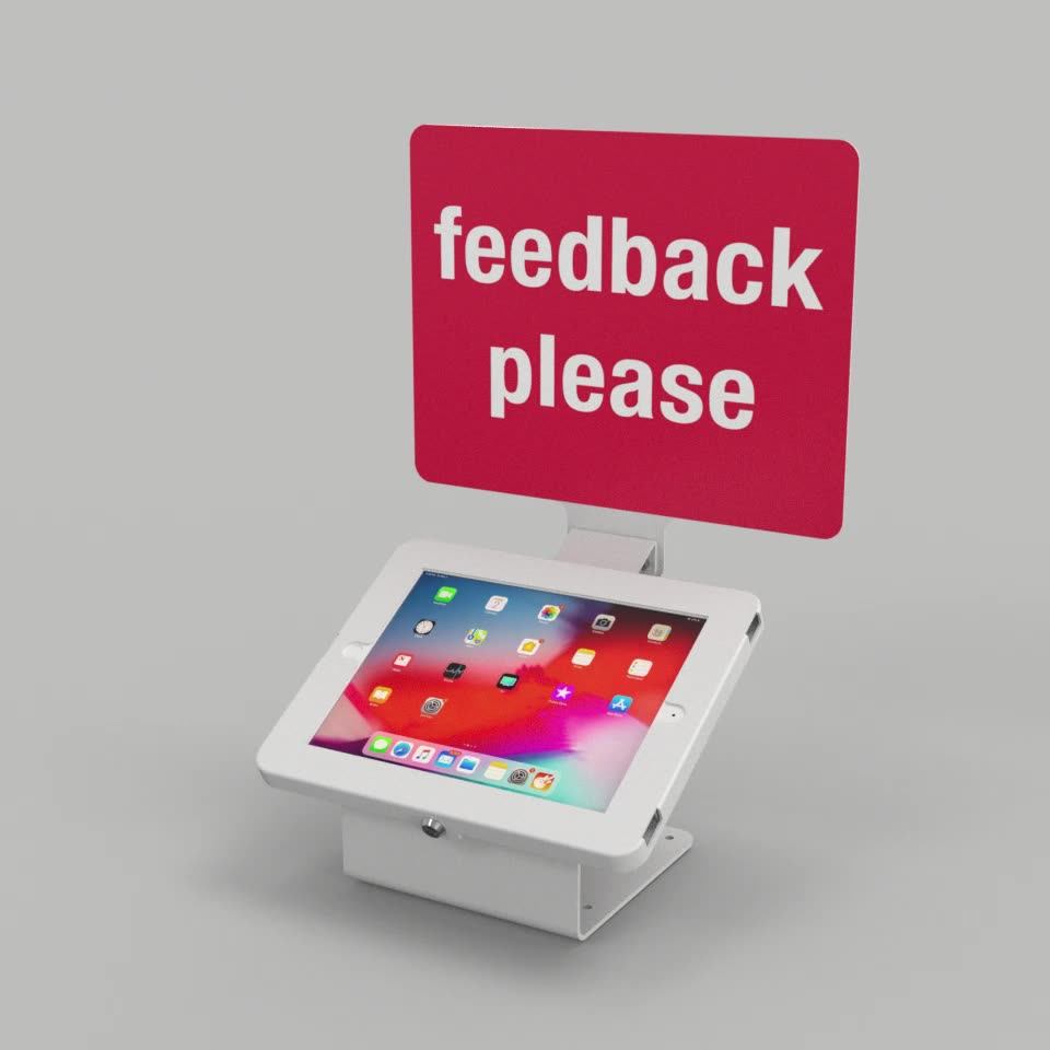 Lst02-h Feedback Table Top For Ipad Tablet Enclosure Stand,Exhibition ...