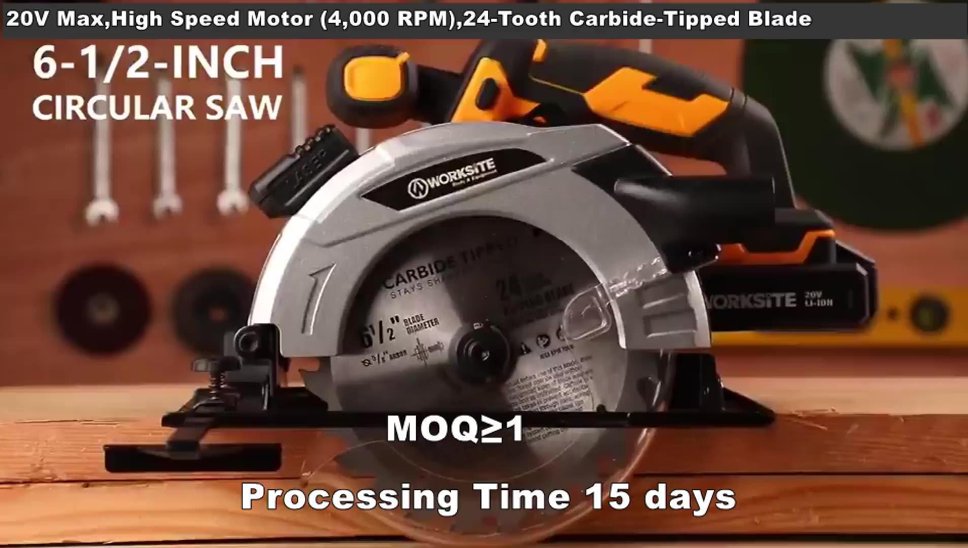 Worksite Customized 20v Battery Circular Saw 4000rpm Powerful Portable ...
