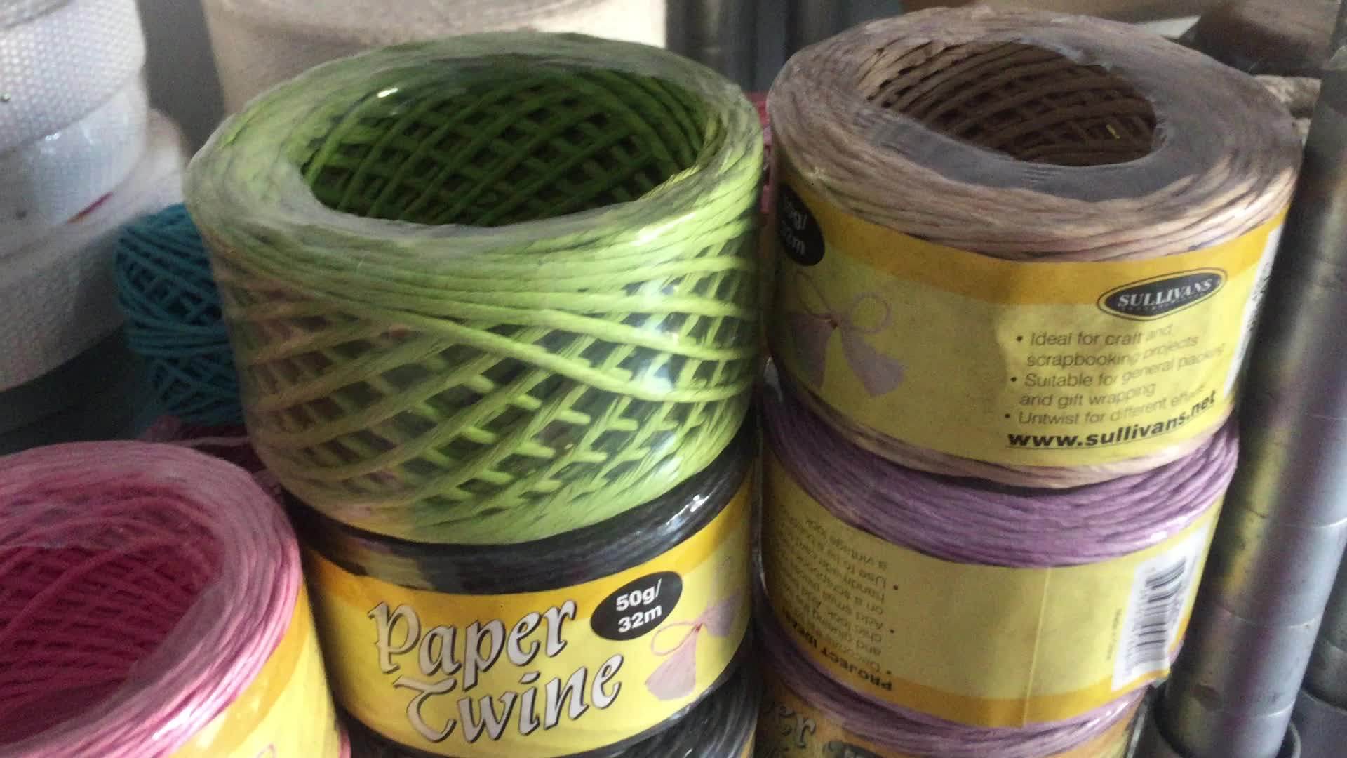 Corda De Papel De 2mm 150 Pés Comprimento Do Papel Da Rafia - Buy Brown ...