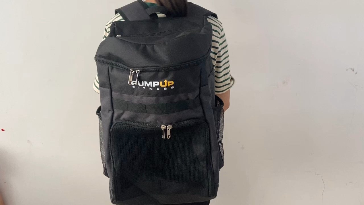 Outdoor Gym Large Sports Backpack Waterproof With 2 Bottle Pocket And ...