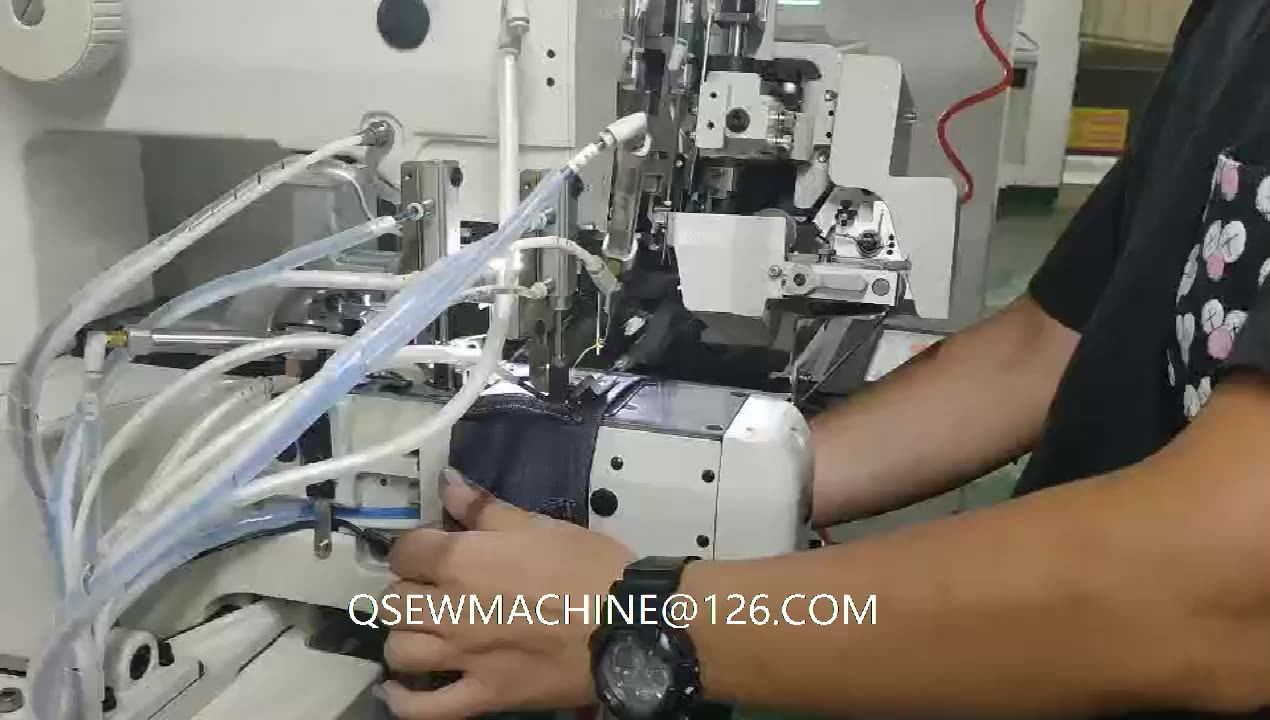Qs-254 Automatic Bartack 2 Needle Belt Loop Attaching Sewing Machine ...