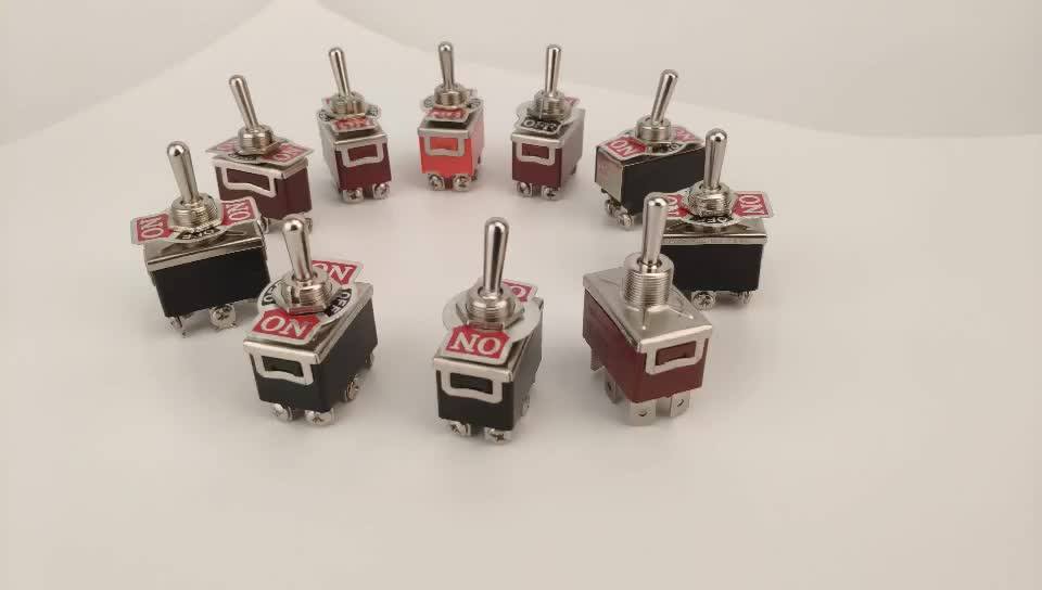 Spst 12mm Electric 3a 250vac On Off Metal Knx 2 Position Board Spring ...