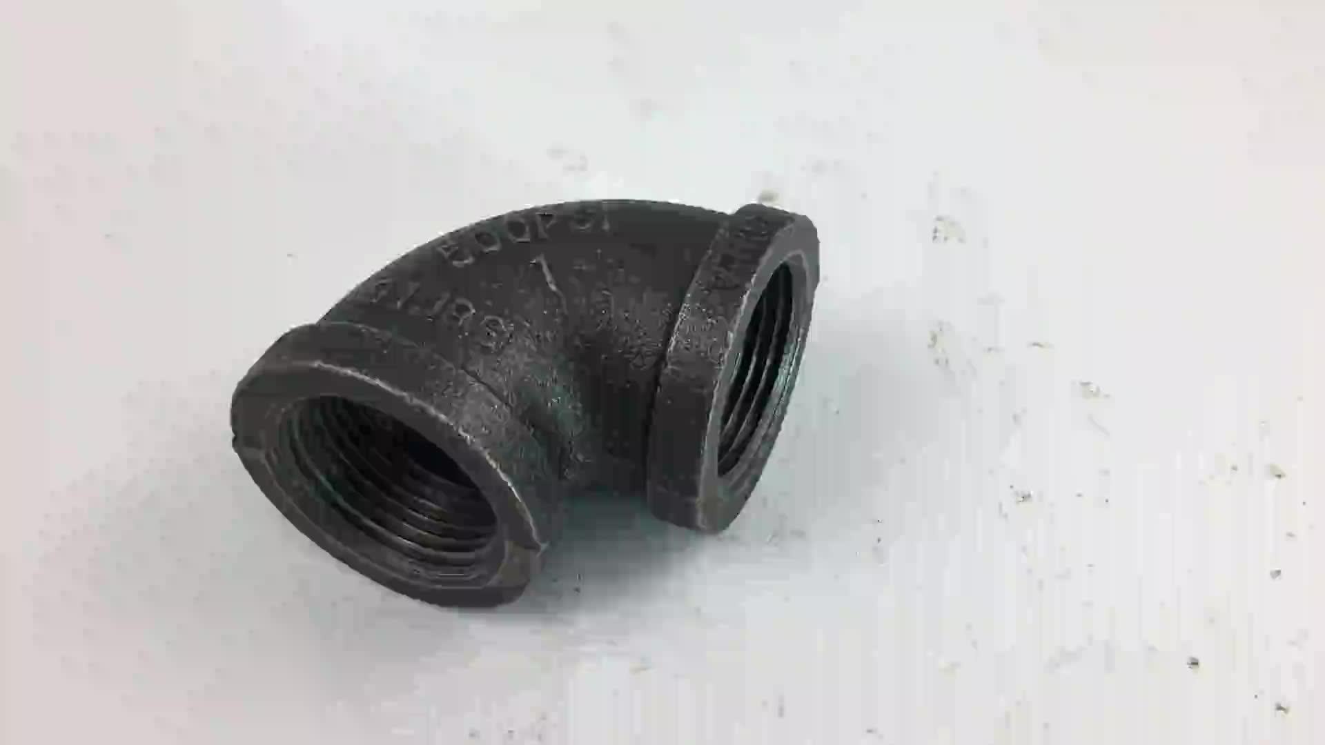 Thread Iso 7/1 Black Malleable Iron Pipe Fittings Elbow En10242 ...