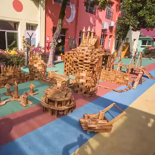 Giant Blocks For Kids Preschool Kindergarten Solid Wood Large Building ...