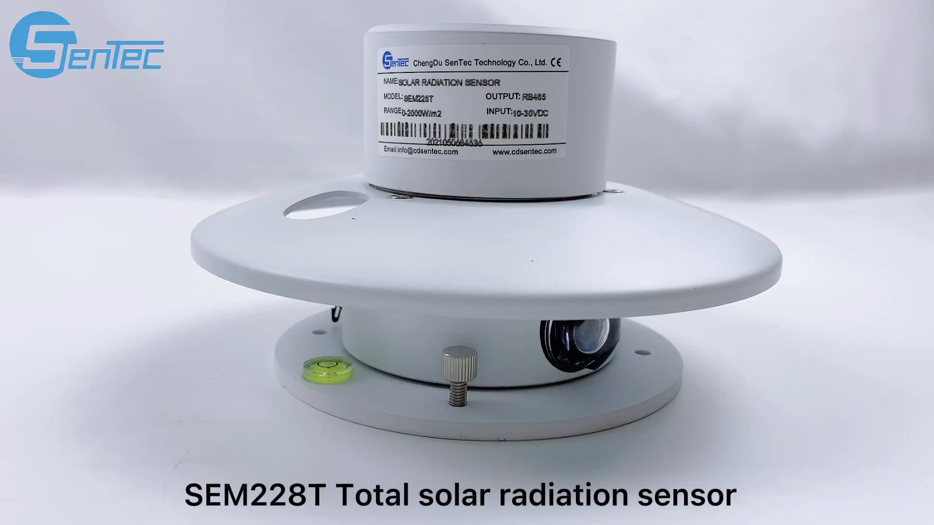 Sem228t Rs485 4-20ma Total Solar Radiation Pyranometer Sensor Total Pyranometer Solar Radiation ...