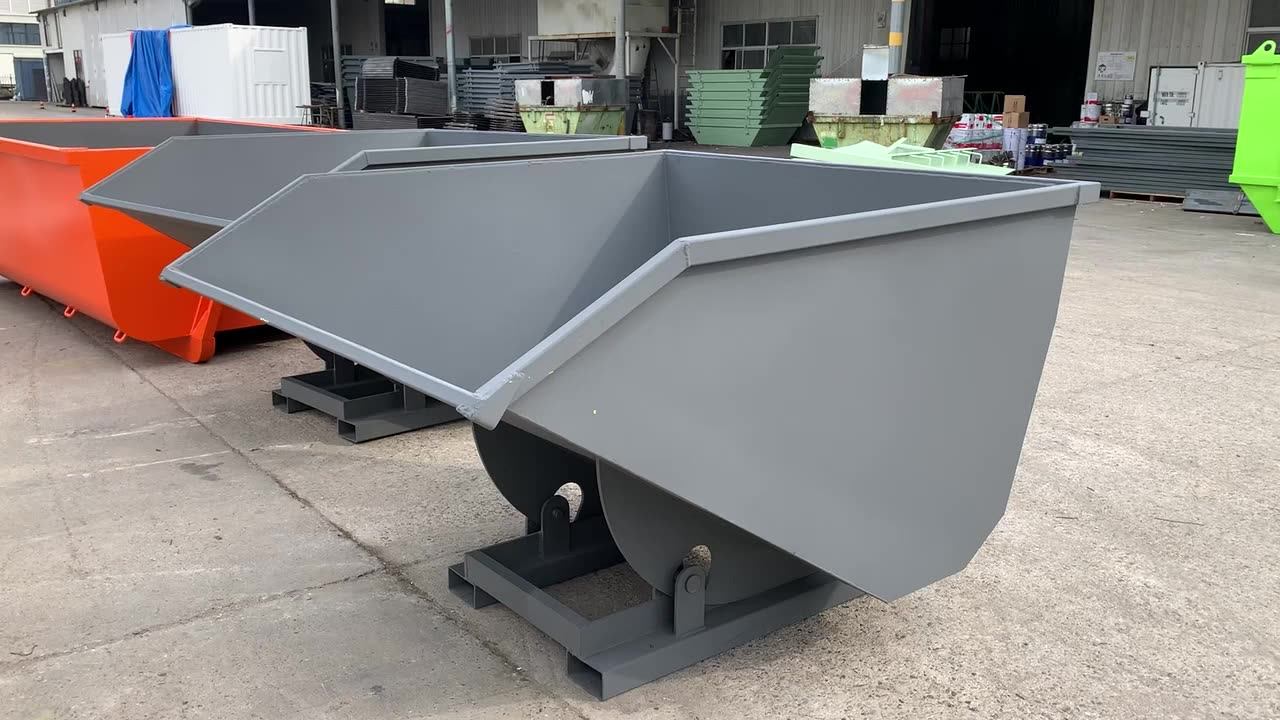 Transportable Steel Tipper Bin Mini Forklift Dumpster Self Dumping ...