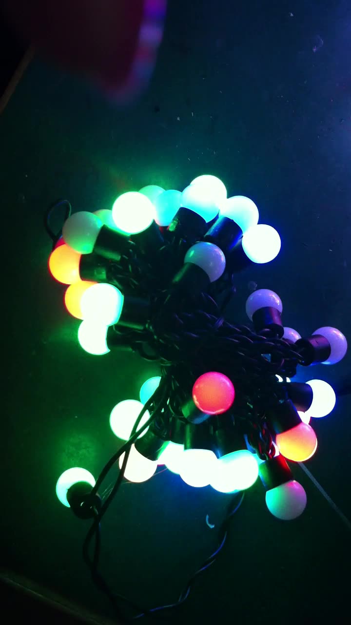 Rgb Rainbow Led Christmas Light String Garland Led Small Ball Party ...