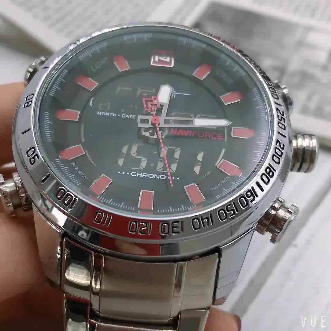 Naviforce 9093 Men Military Sport Watches Led Analog Digital Watch Male ...