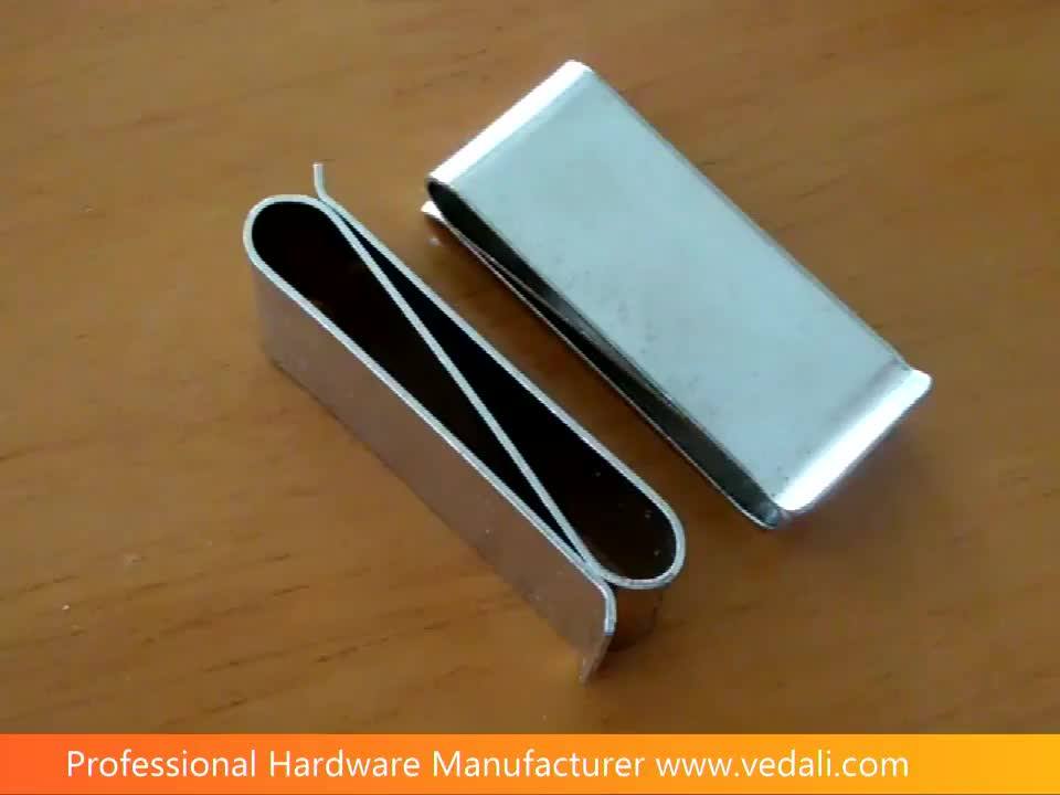 Custom Spring Steel Double U Belt Clips For Belt Magnet Bright Nickel ...